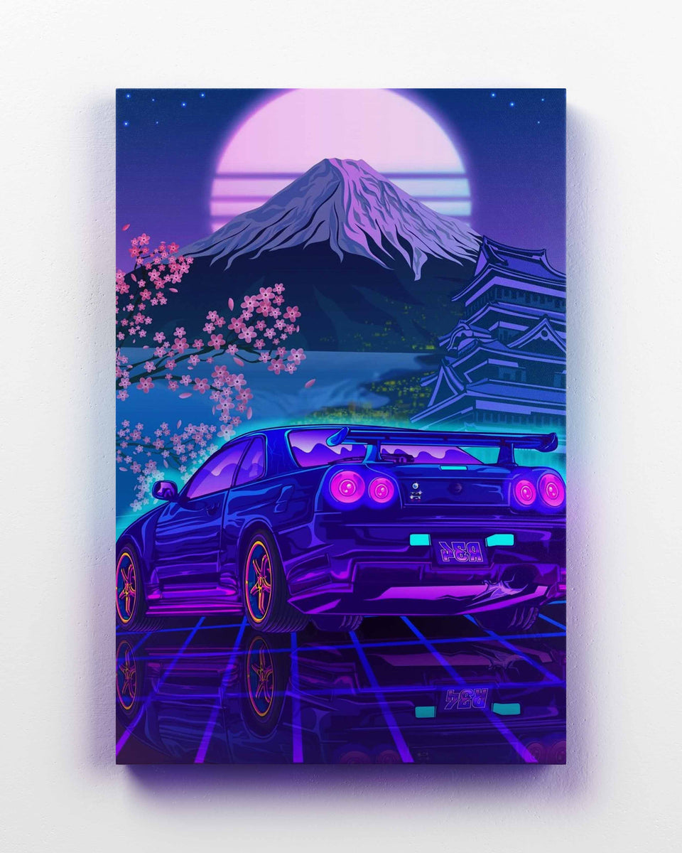 Skyline Gtr R34 Vaporwave – alisketchez